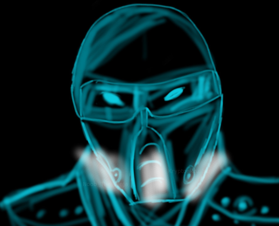 Sub Zero Line Art Drawing by Noob_The_Ninja - DragoArt