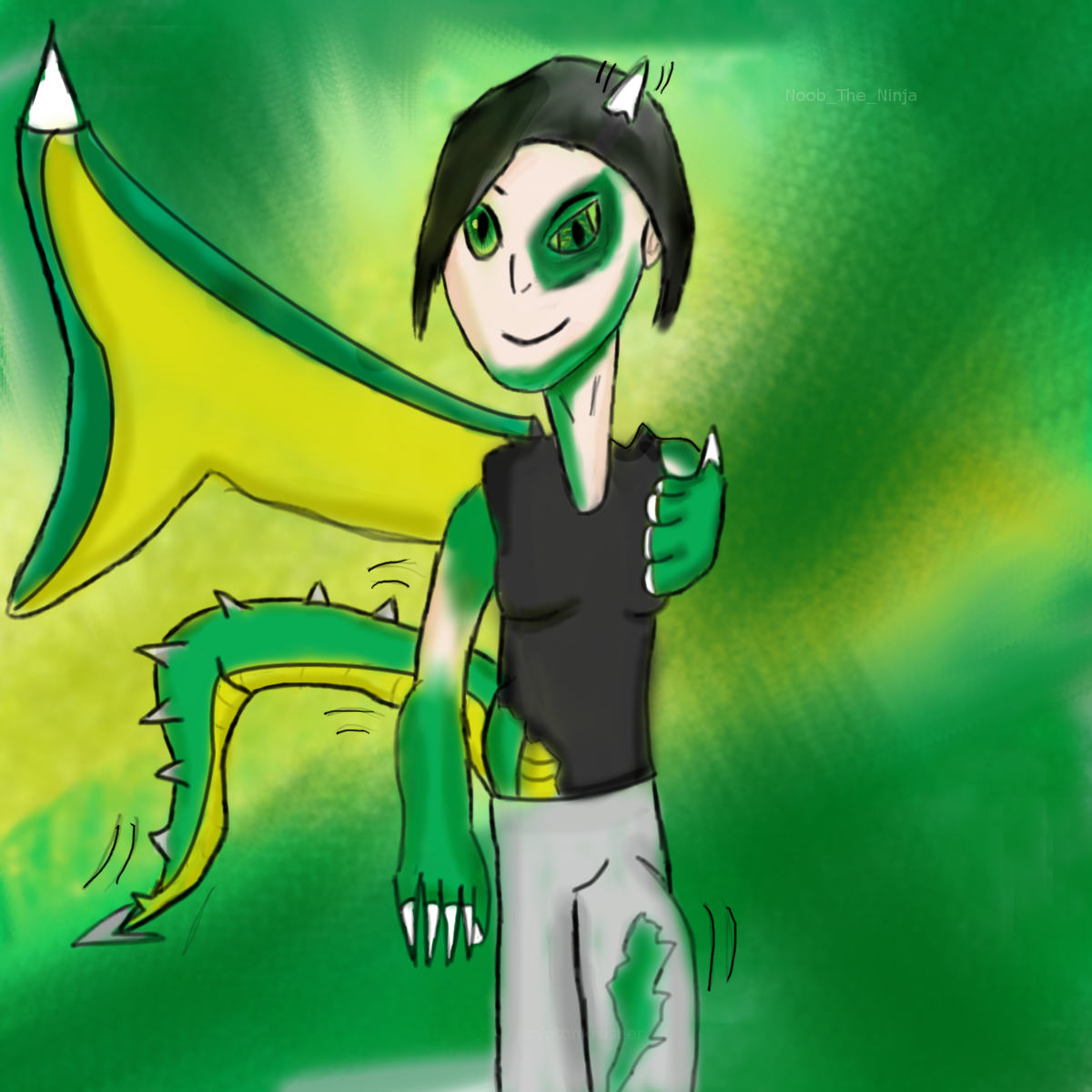 Green Dragon Tf Drawing by Noob_The_Ninja - DragoArt