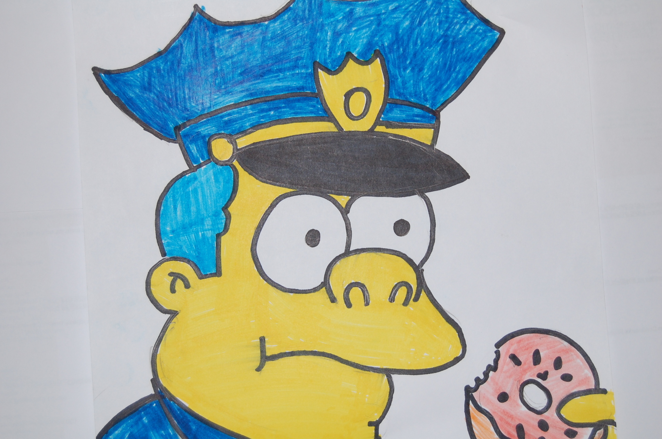 The Simpsons Chief Wiggum Drawing by simpson_kid1123 - DragoArt
