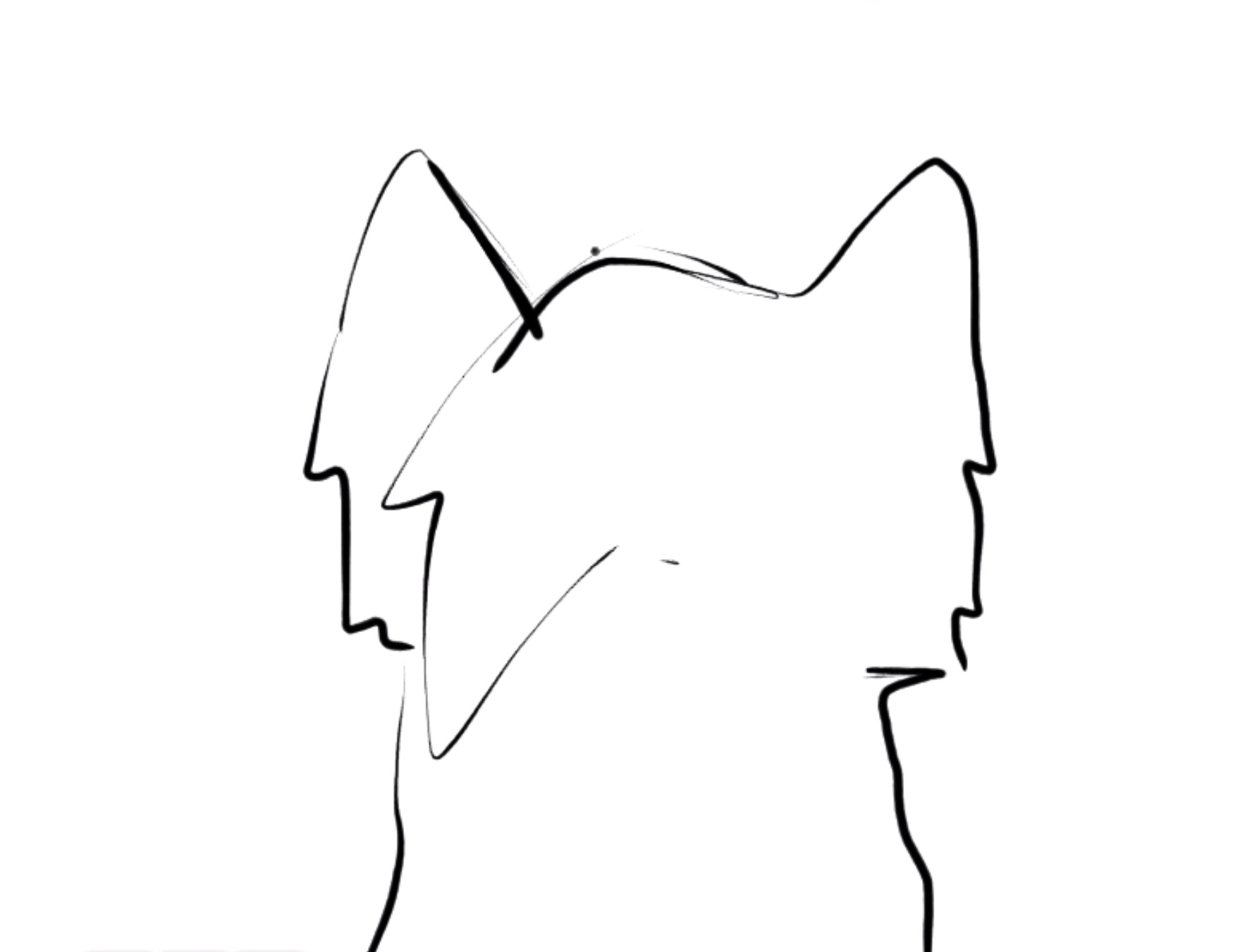 Very Basic Cat Outline Drawing by catworks60 - DragoArt