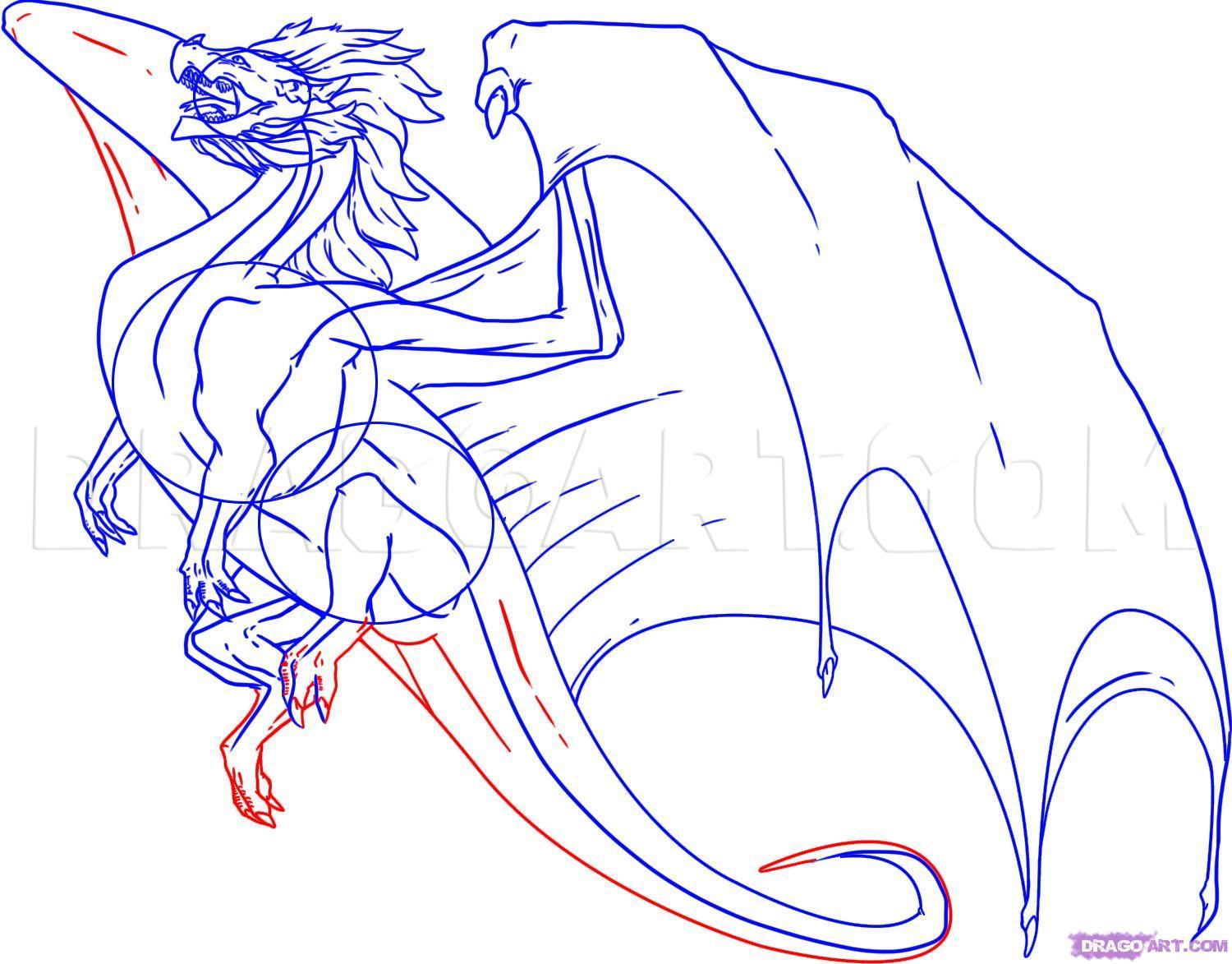 How To Draw A Flying Dragon By Dawn Dragoart How To Draw A Flying Dragon By Dawn Dragoart