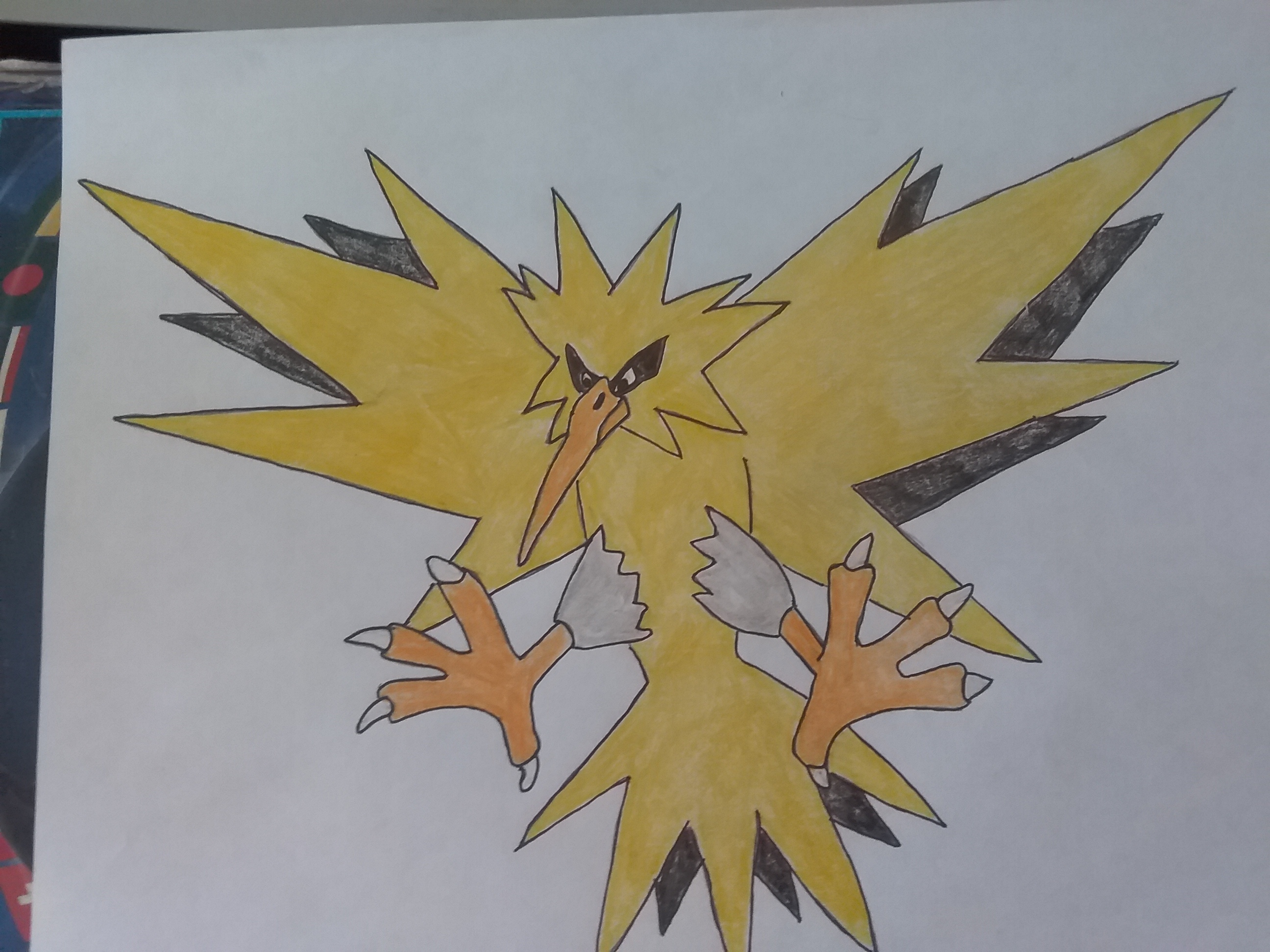 Zapdos Pokemon Drawing by countrygal1995 - DragoArt