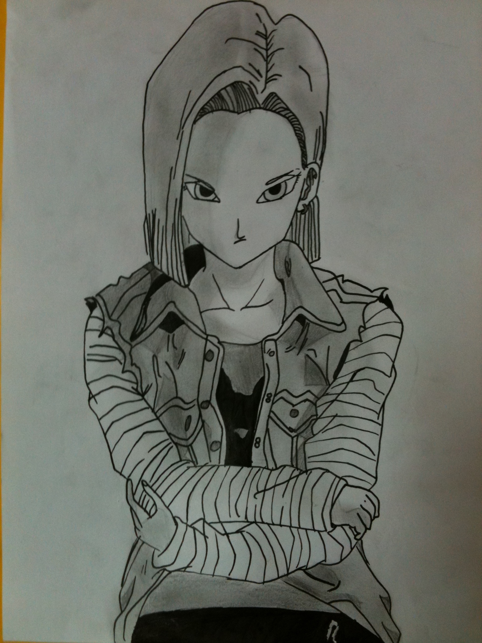 Android 18 Drawing by Scion - DragoArt