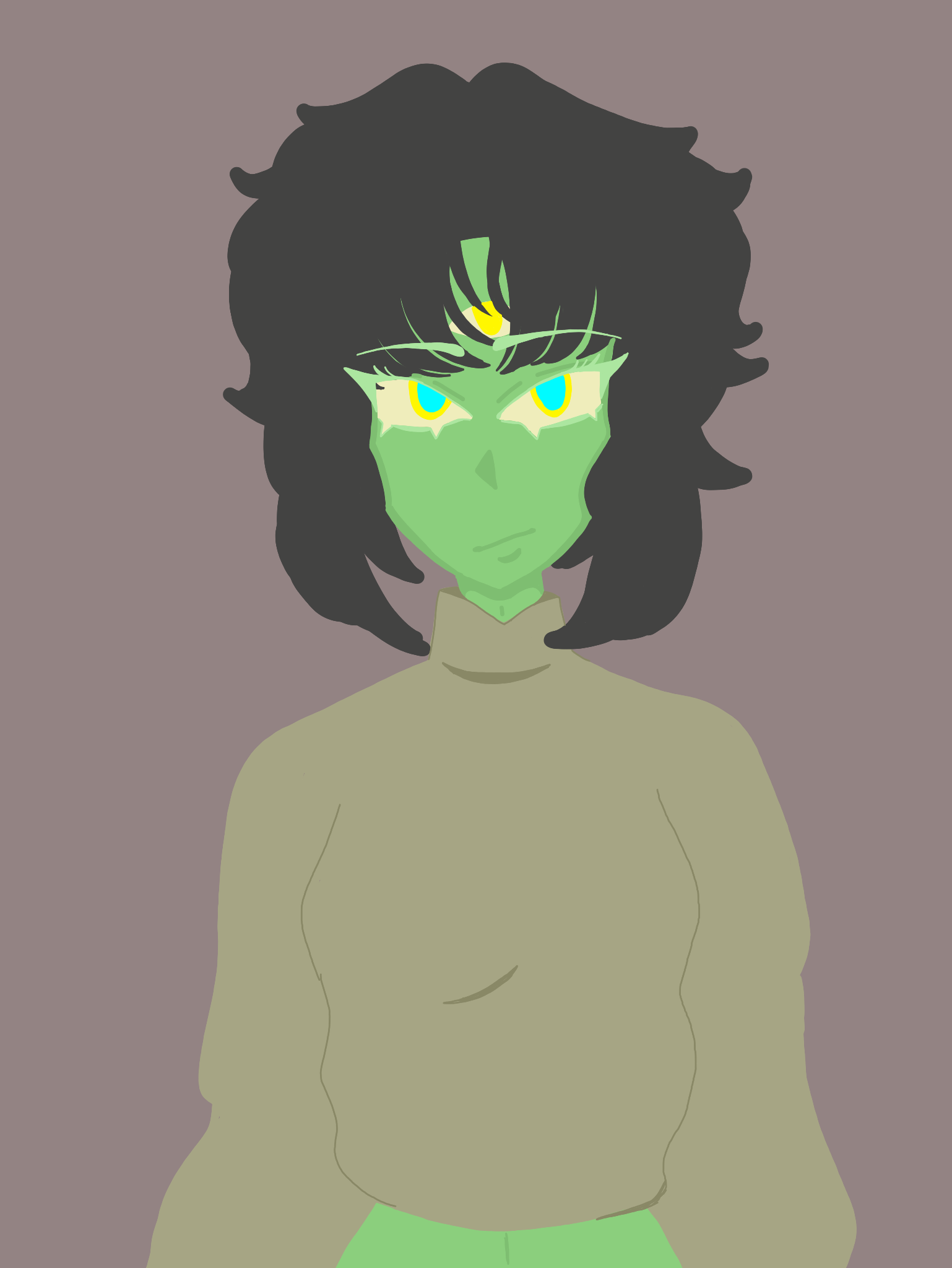 Test Alien Oc Drawing by Chilled_out_man - DragoArt