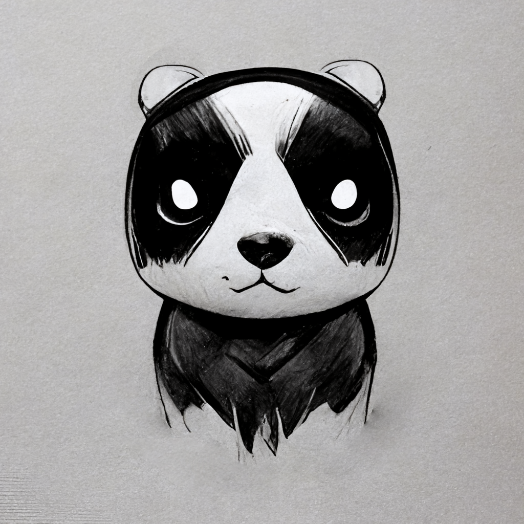 Deadpool Panda Sketch Drawing by orbitmonk - DragoArt