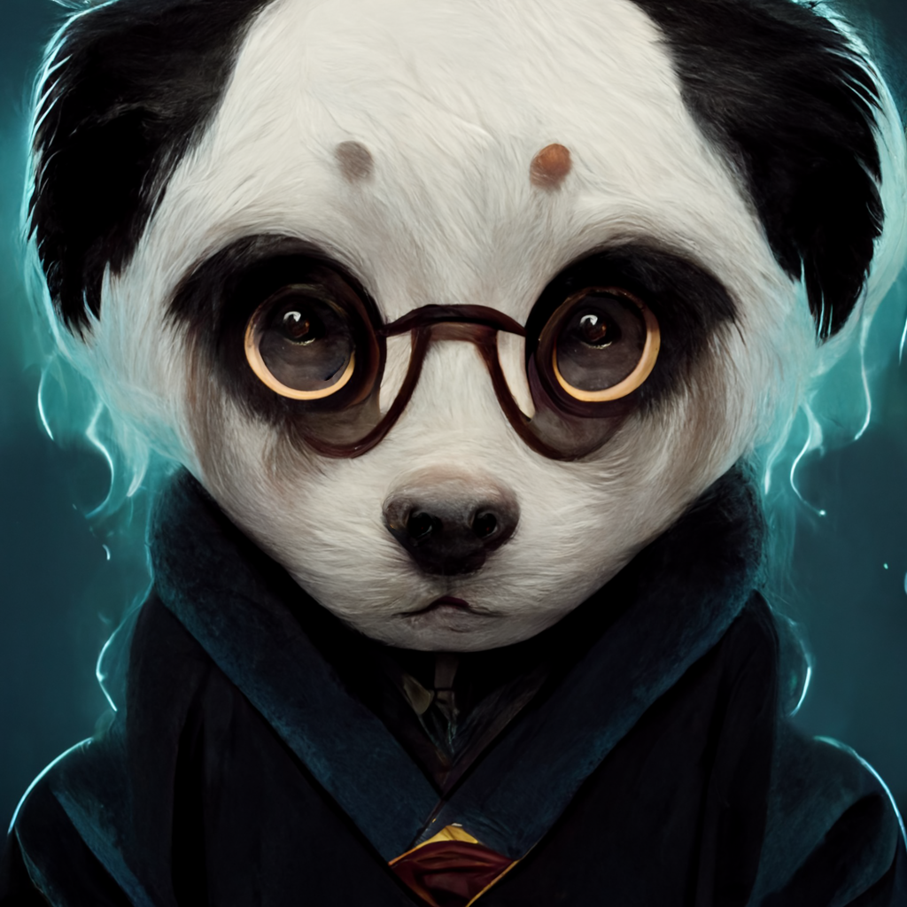 Harry Potter Panda Digital Art Drawing by orbitmonk - DragoArt