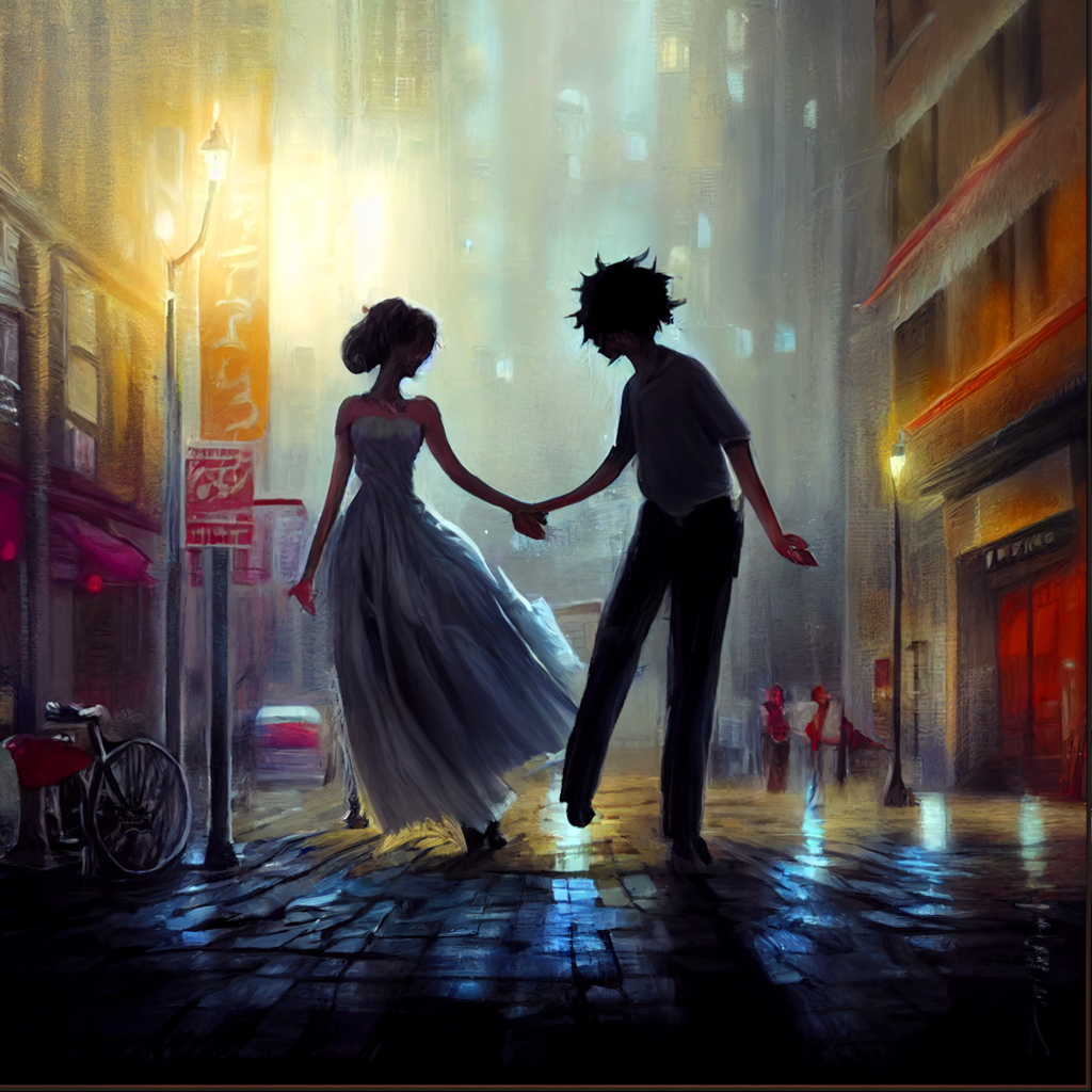 Romantic Dancing Couples Painting Drawing by orbitmonk - DragoArt