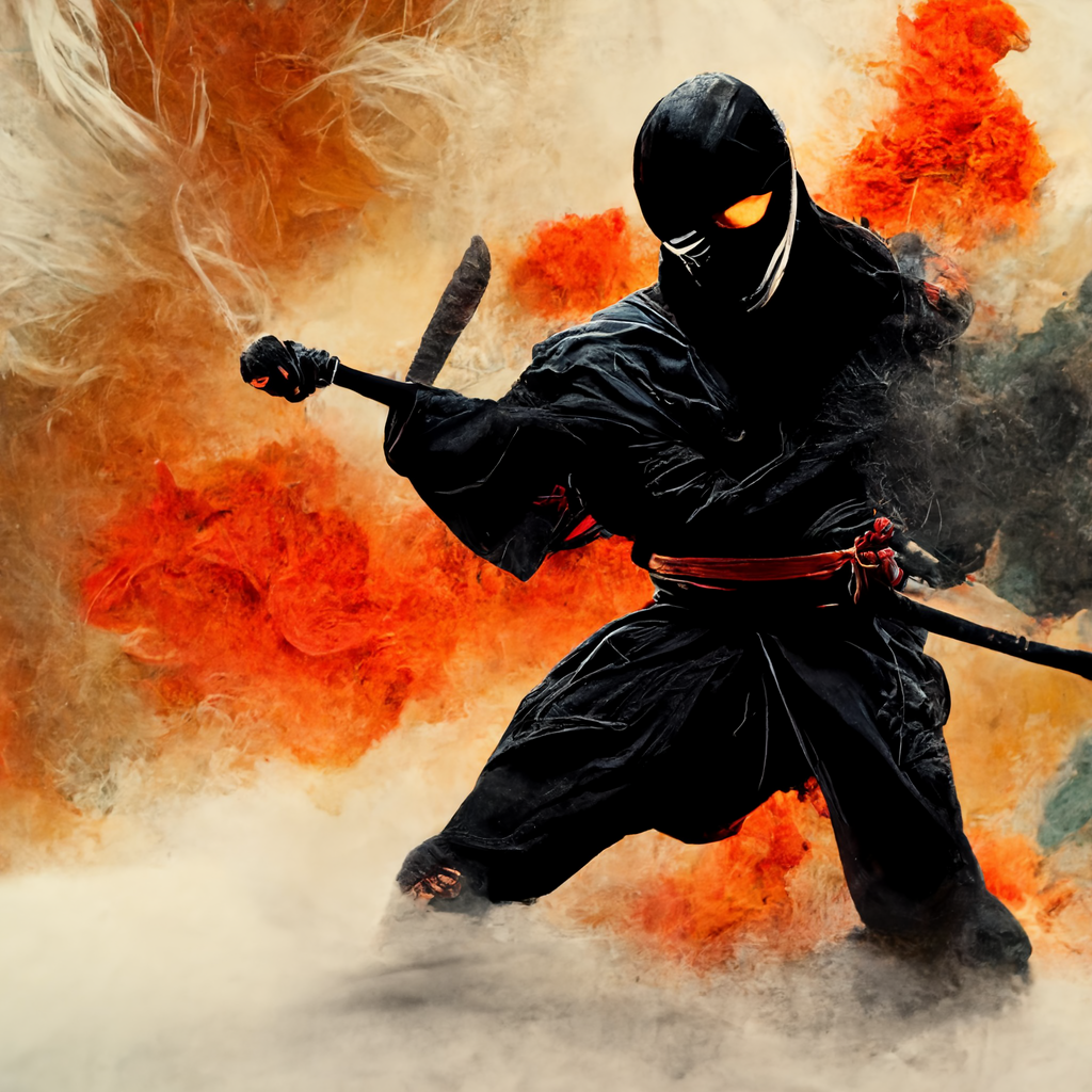 Ninja Warrior Digital Painting Drawing by SelftaughtGal - DragoArt