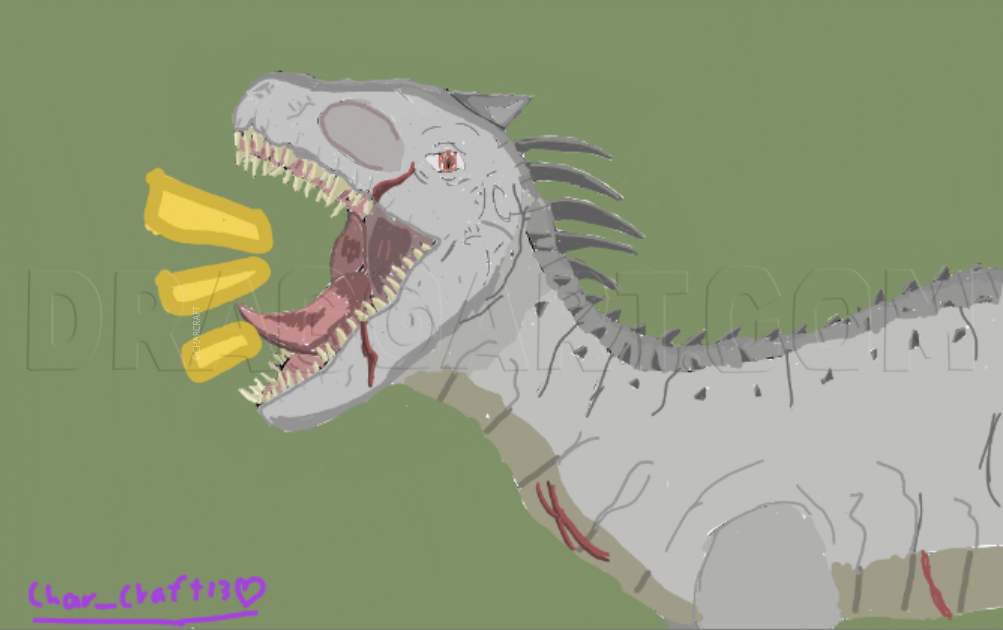 Indominus Rex Drawing by CharCraft - DragoArt