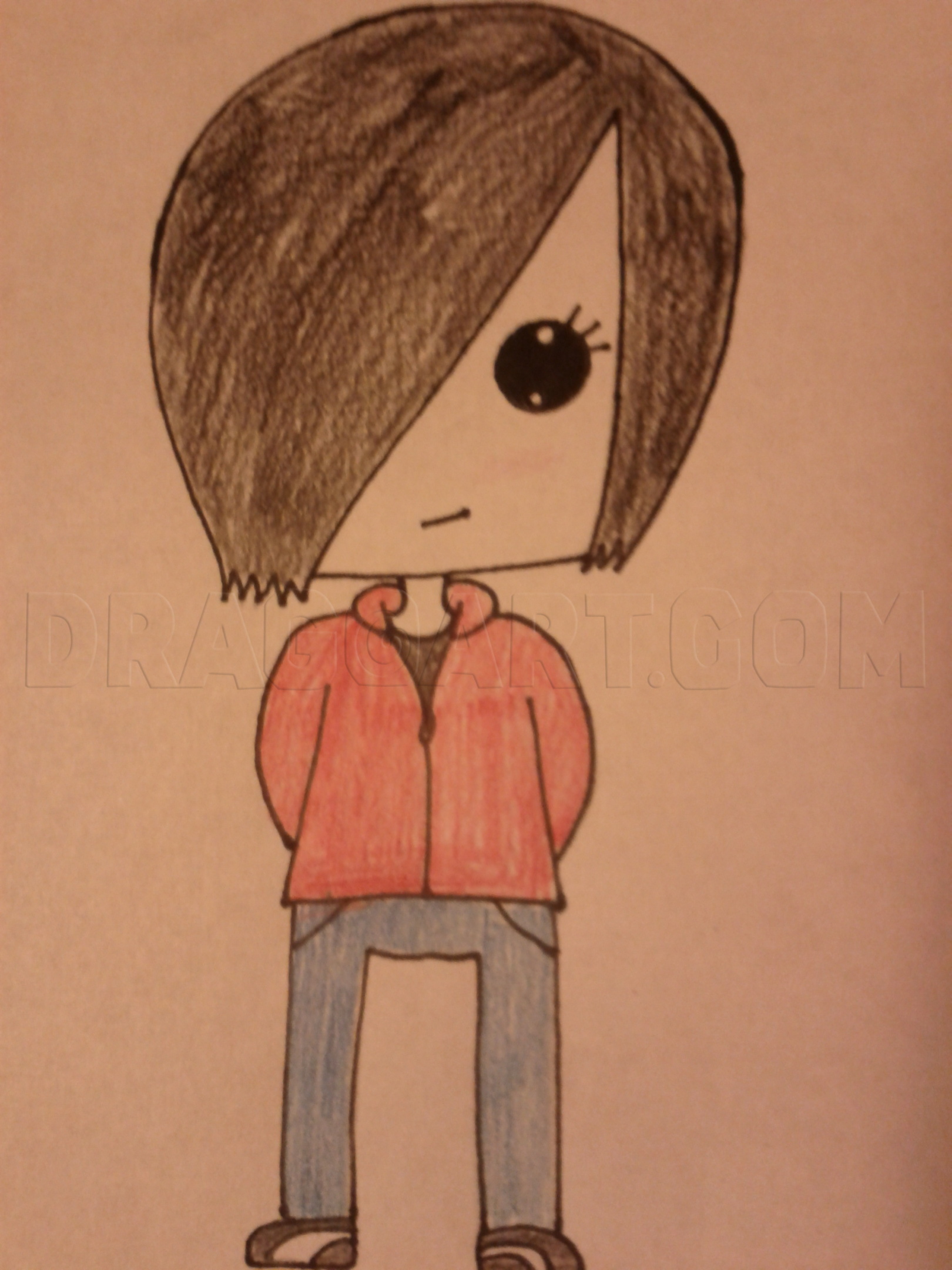 How To Draw An Emo Chibi Girl, Step by Step, Drawing Guide, by ...