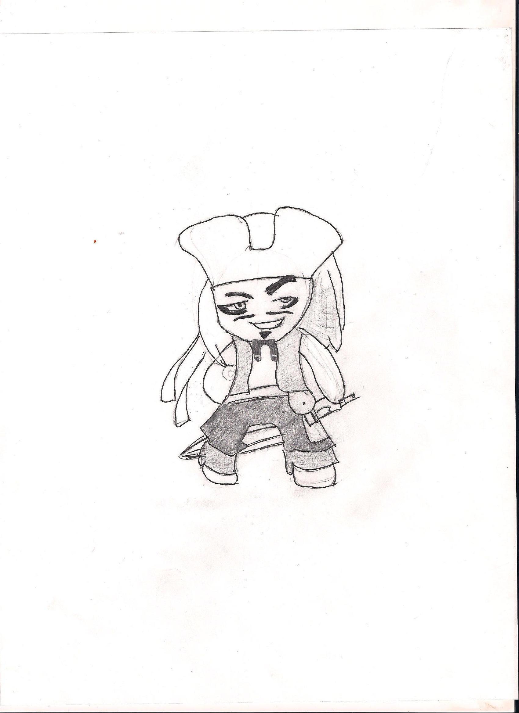 Jack Sparrow In Chibi Form Part 2 Drawing by shybabi998 - DragoArt