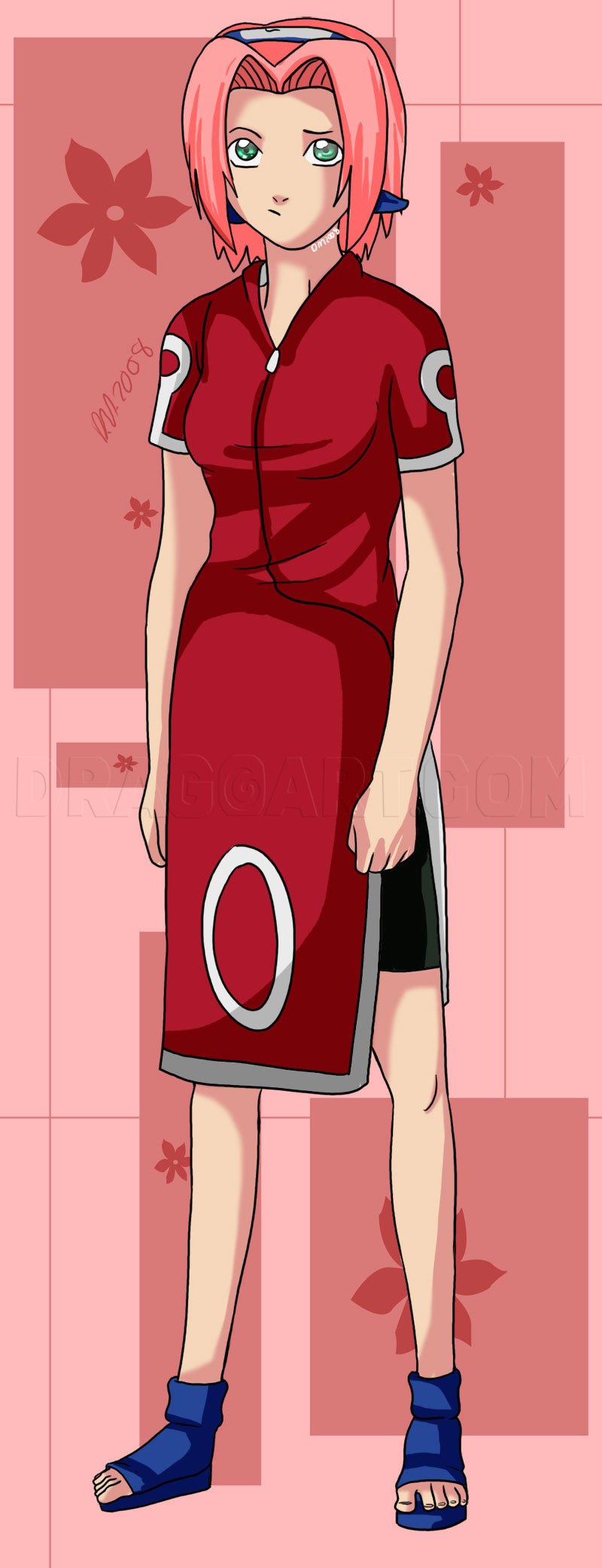 How To Draw Sakura, Step by Step, Drawing Guide, by Dawn - DragoArt