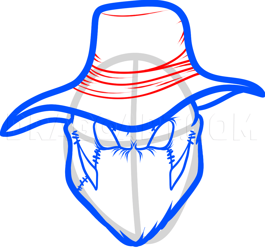 How To Draw A Scarecrow Face Step By Step Drawing Guide By Dawn
