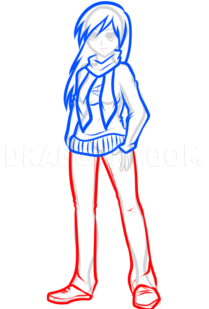 How To Draw An Anime Body Step By Step Drawing Guide By Dawn DragoArt