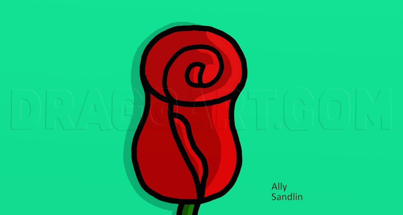 Dragoart Rose Step By Step