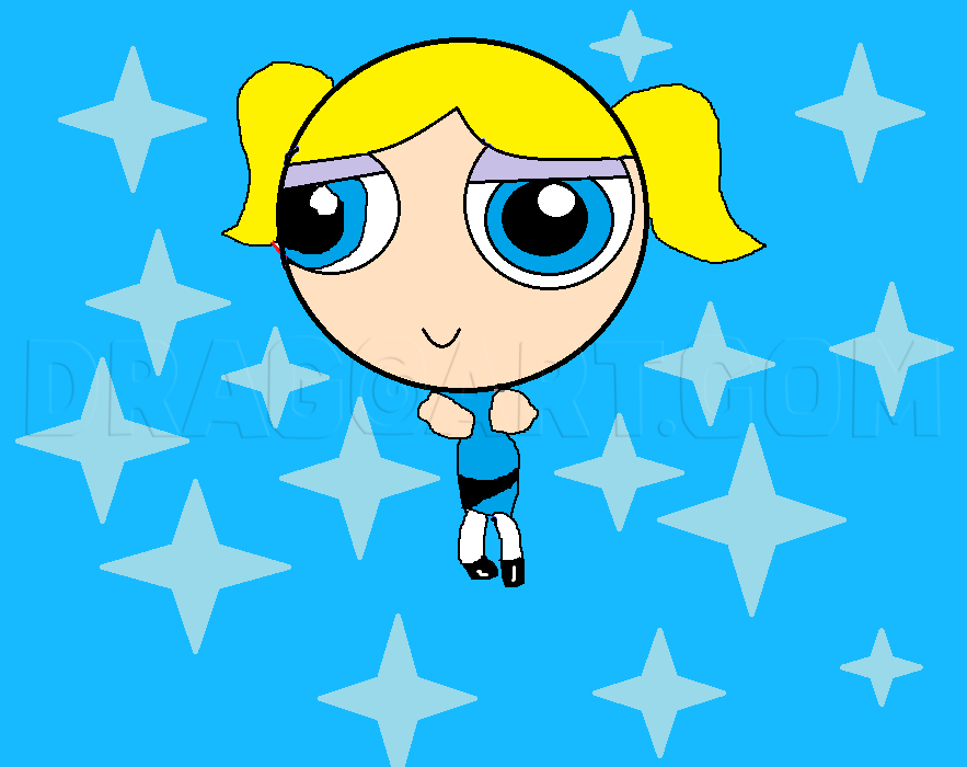How To Draw Bubbles Powerpuff Step By Step Drawing Guide By