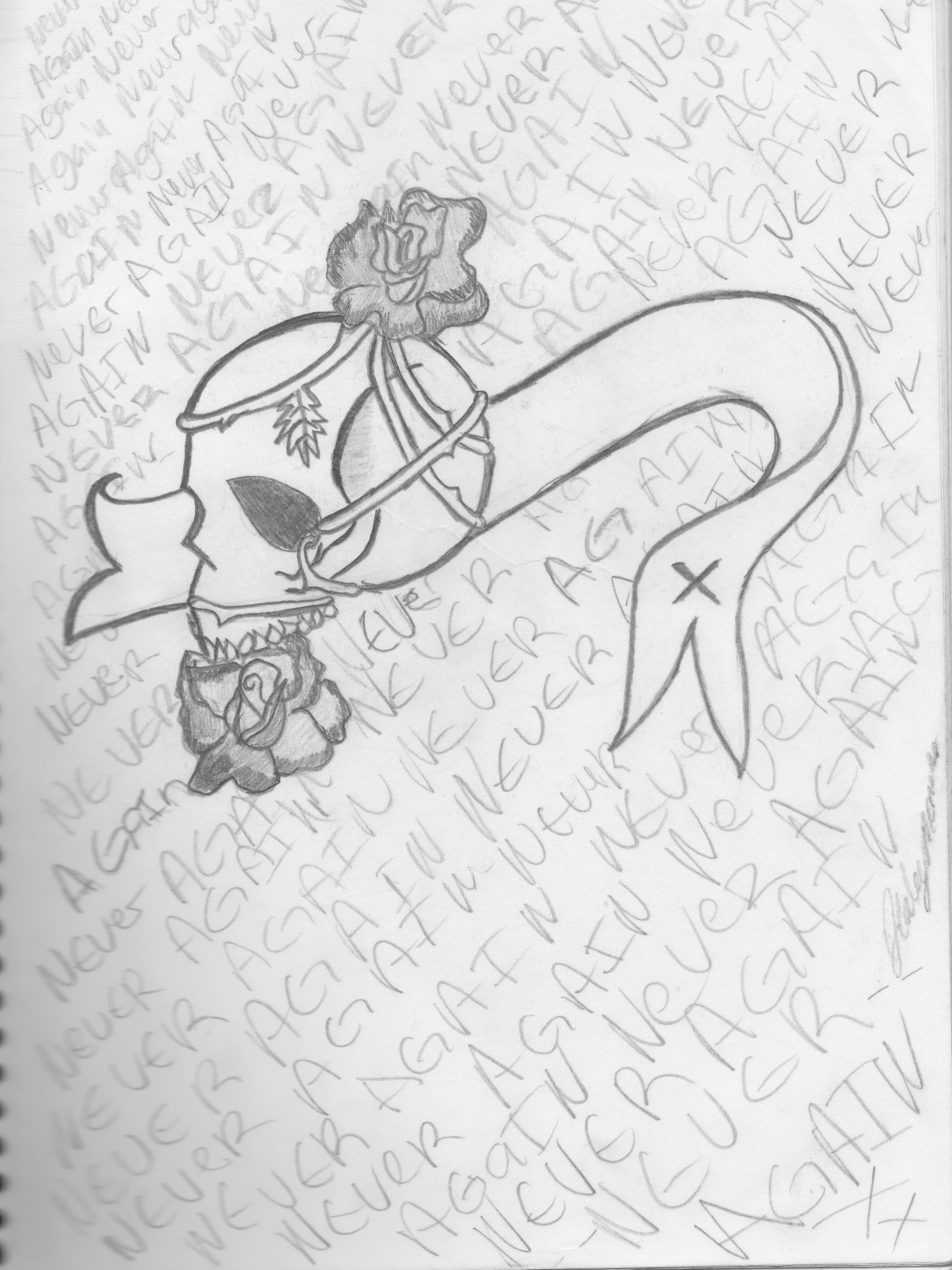 Never Again Drawing by spacebound - DragoArt