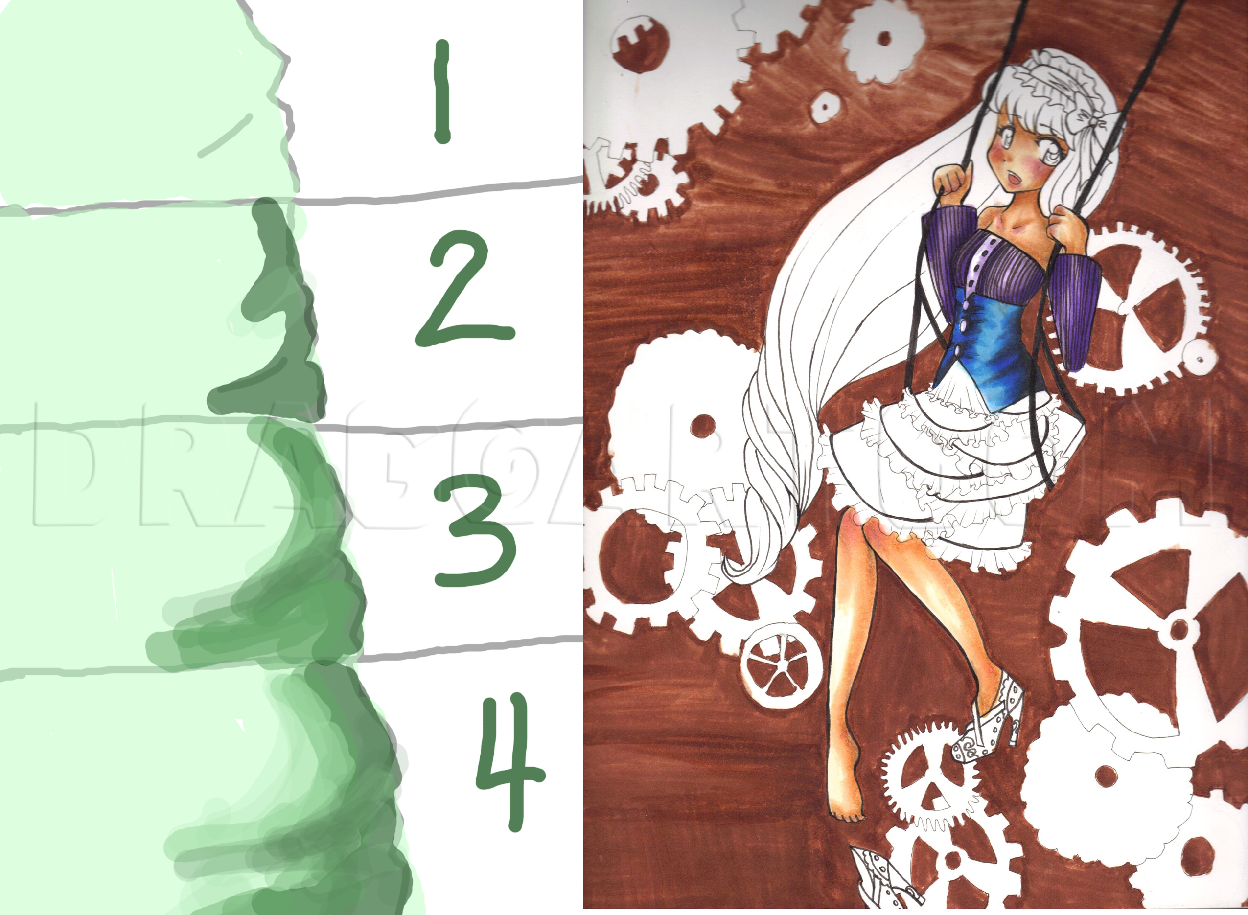How To Color With Markers Drawing Step By Step By Hana123123123 How To Color With Markers Drawing Step By Step By Hana123123123