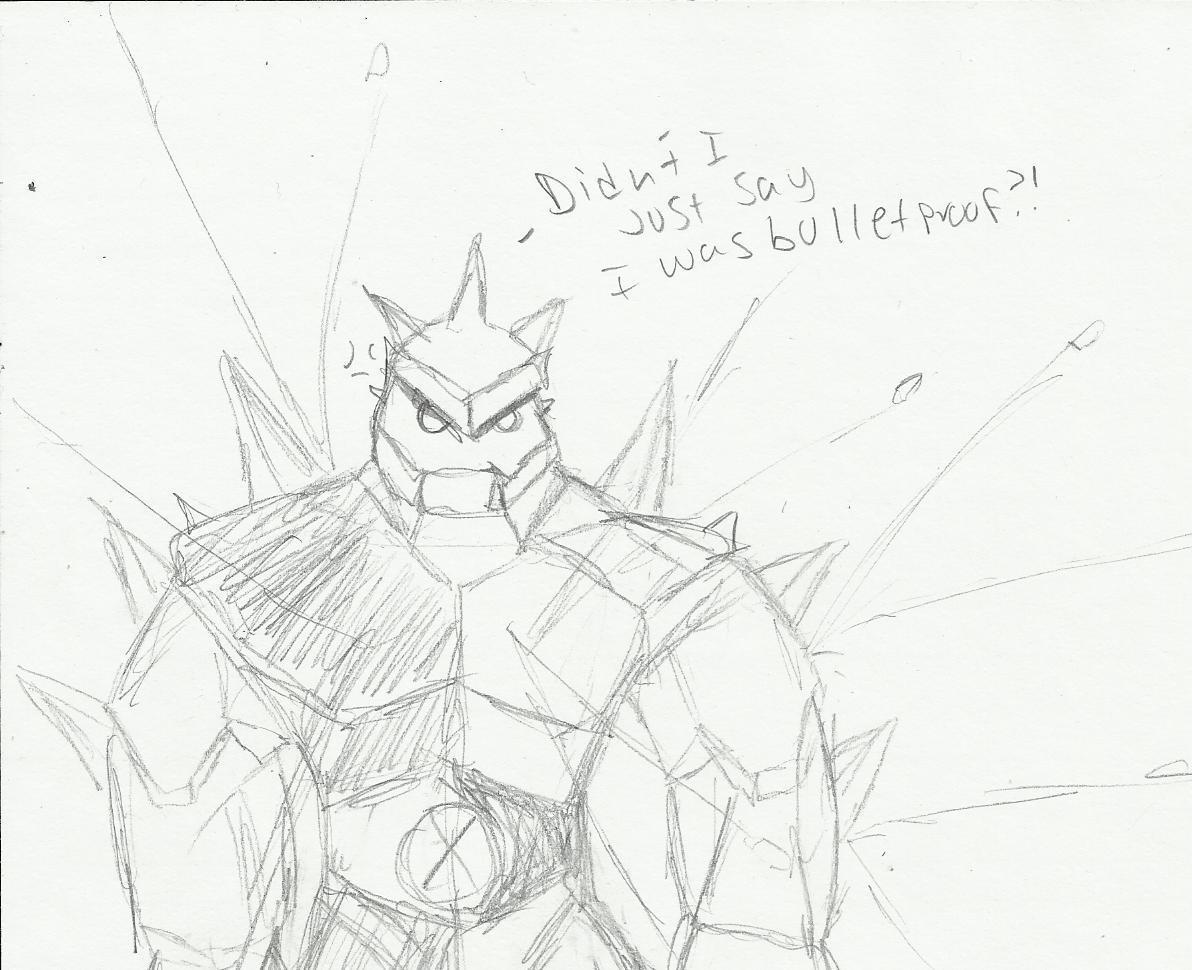 Bulletproof Drawing by legogood - DragoArt