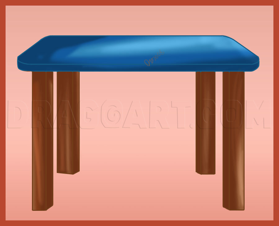 How To Draw A Table Step By Step Drawing Guide By Dawn DragoArt