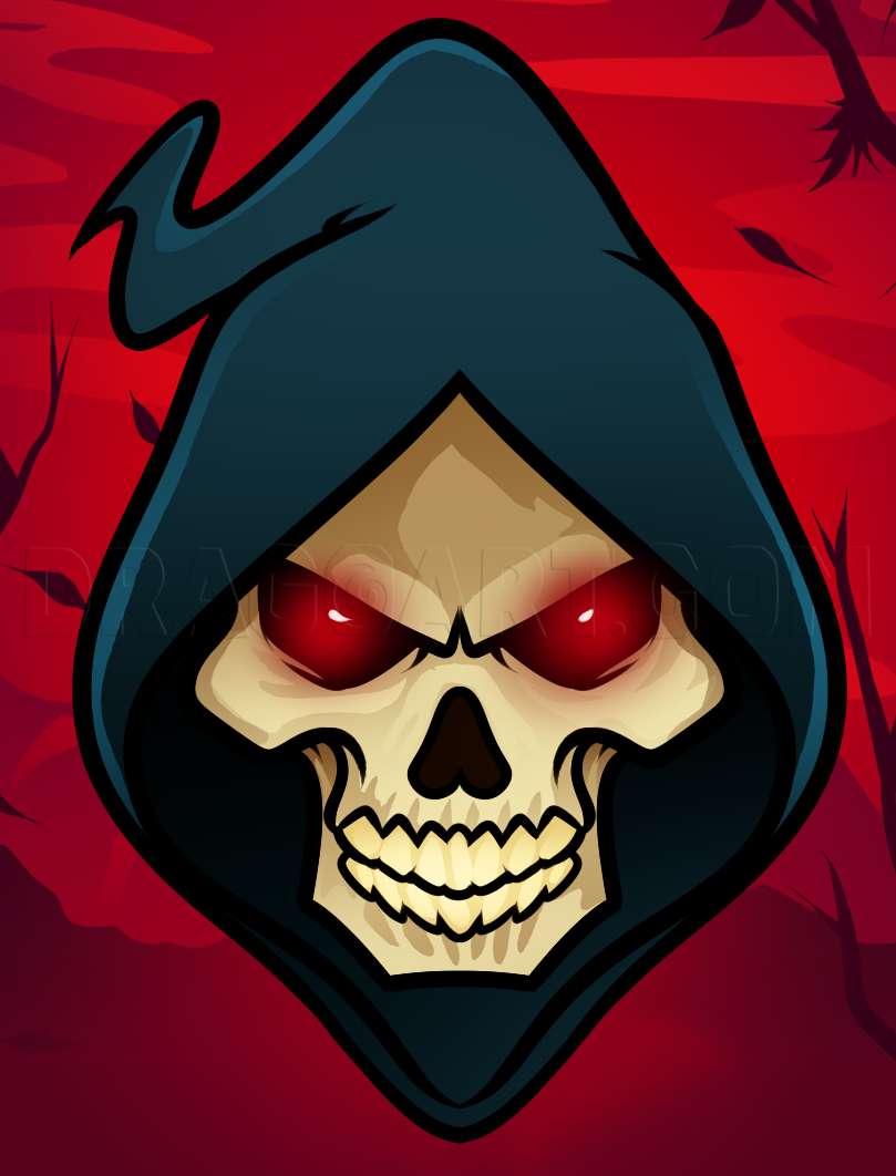 How To Draw A Grim Reaper Face Step By Step Drawing Guide By Dawn 