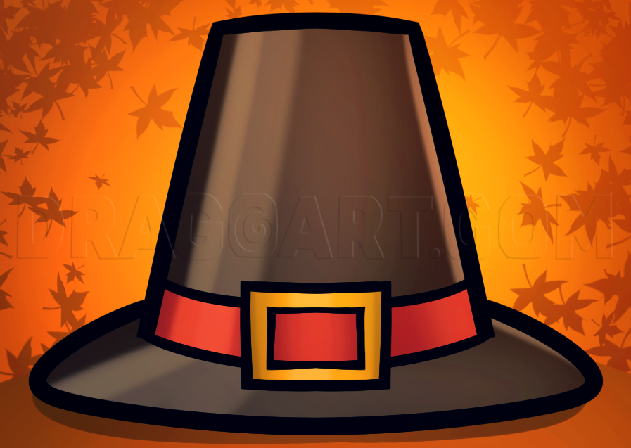  How To Draw A Pilgrim Hat Step By Step Drawing Guide By Dawn DragoArt