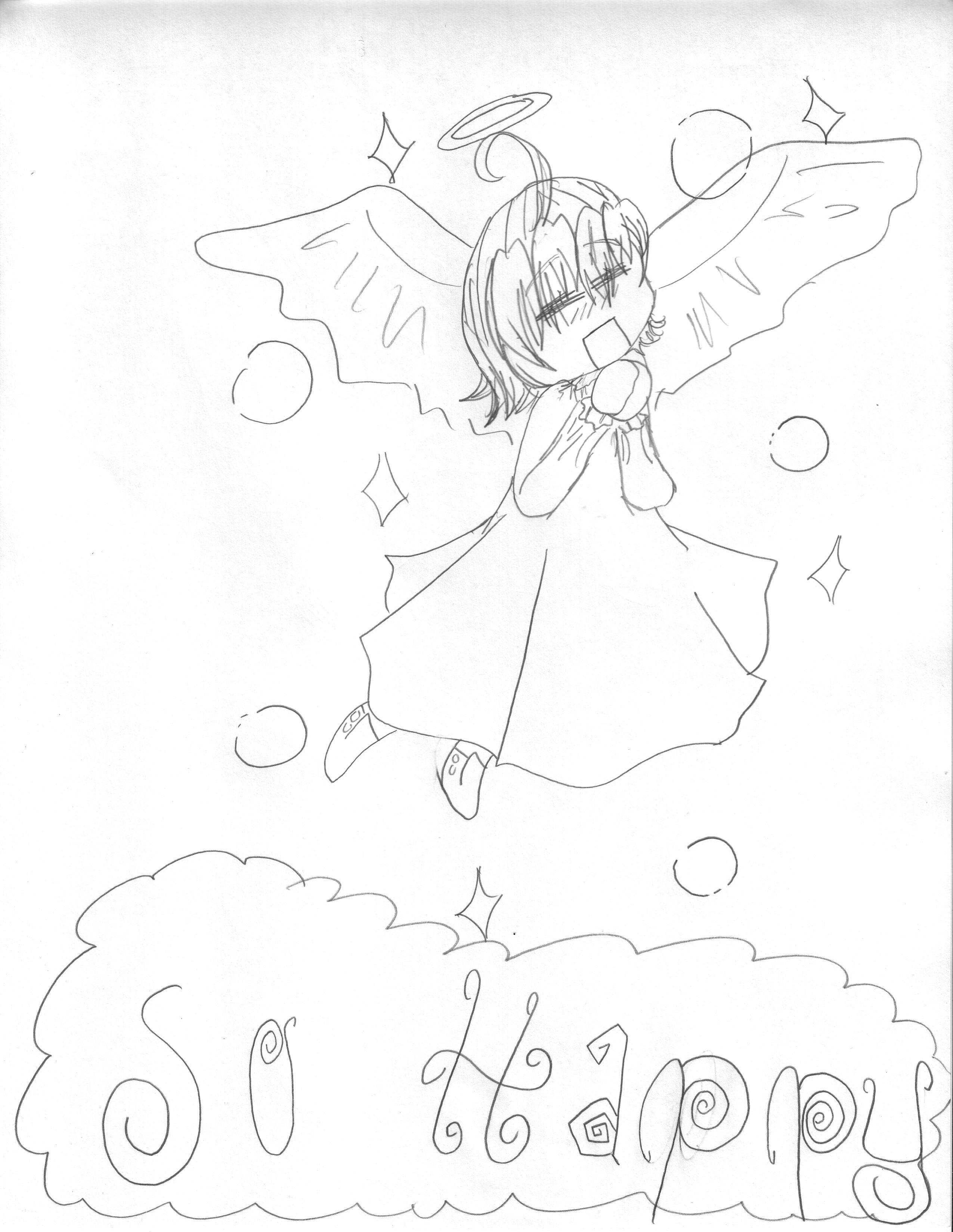 Very Happy Chibi Drawing by Aqua_Moon - DragoArt