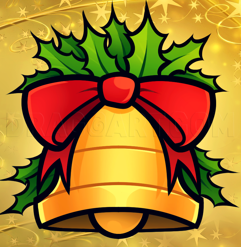 How To Draw A Christmas Bell Step By Step Drawing Guide By Dawn