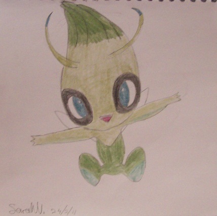 Celebi Drawing by gothfairy - DragoArt
