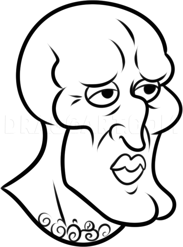 Handsome Squidward Face Template