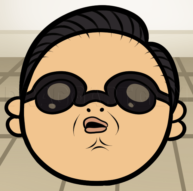 How To Draw Psy For Kids, Step by Step, Drawing Guide, by Dawn - DragoArt