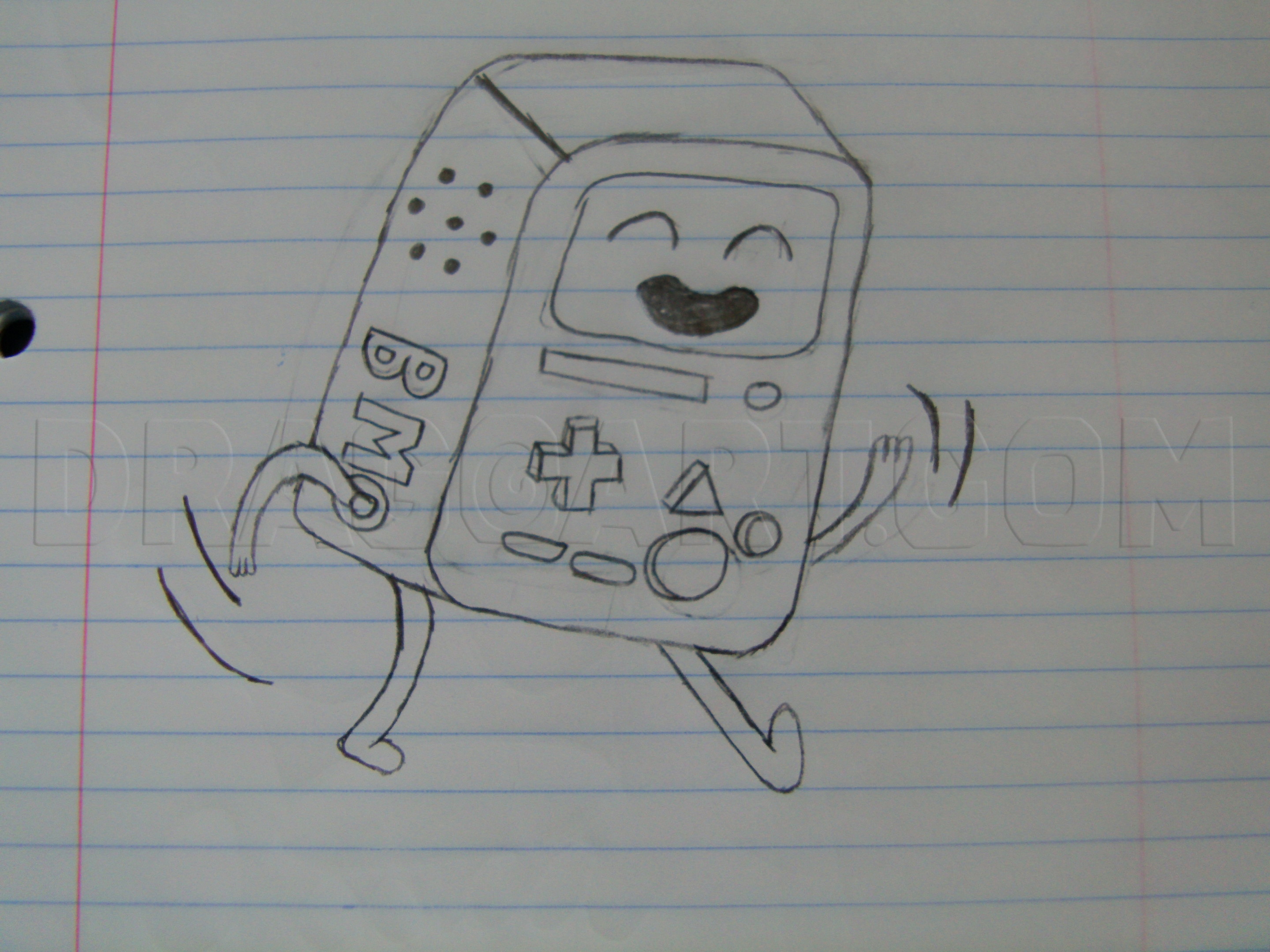 Adventure Time - How To Draw Beemo, Step by Step, Drawing Guide, by ...