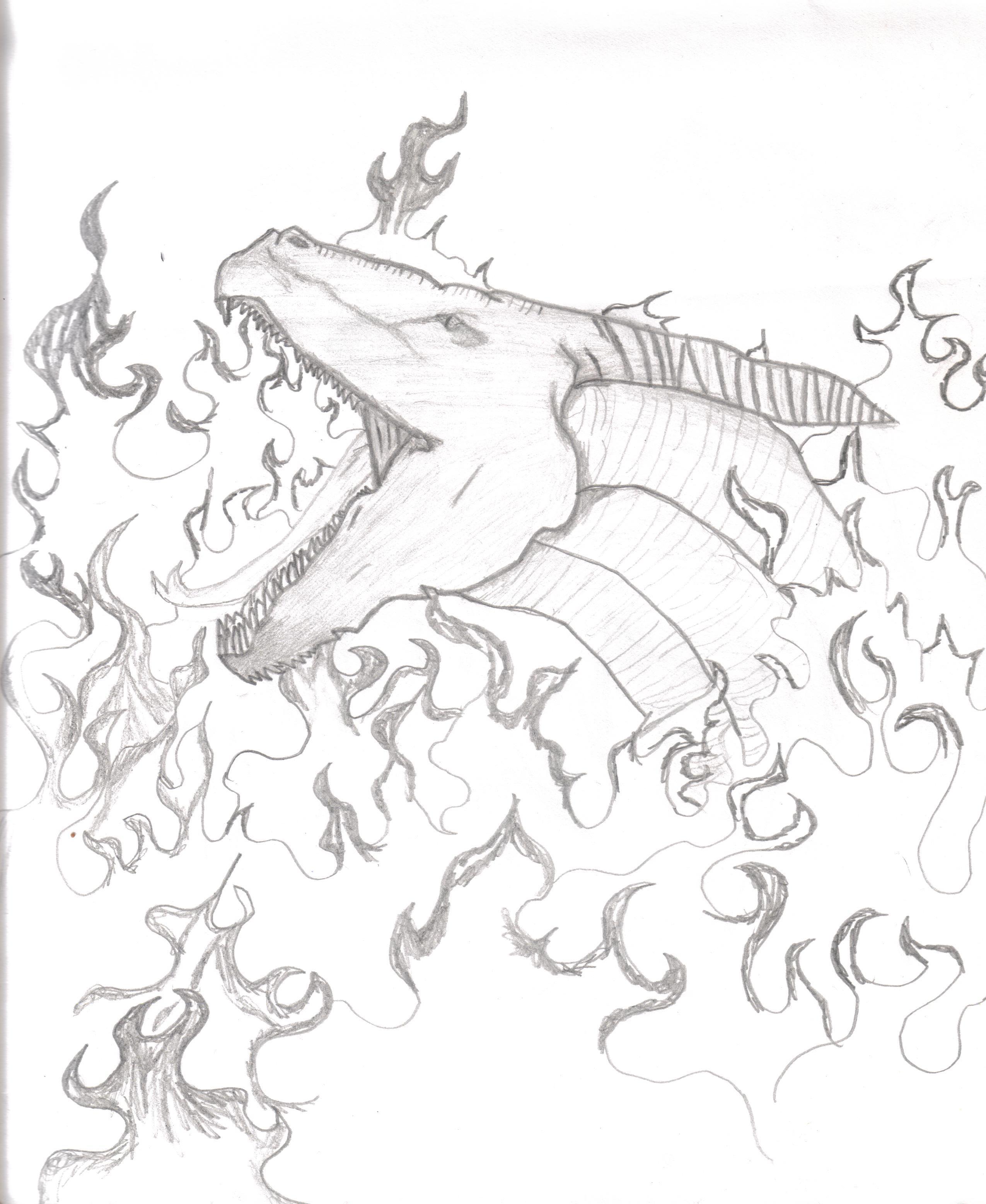 My First Dragon Drawing by Volatile_Rooster - DragoArt