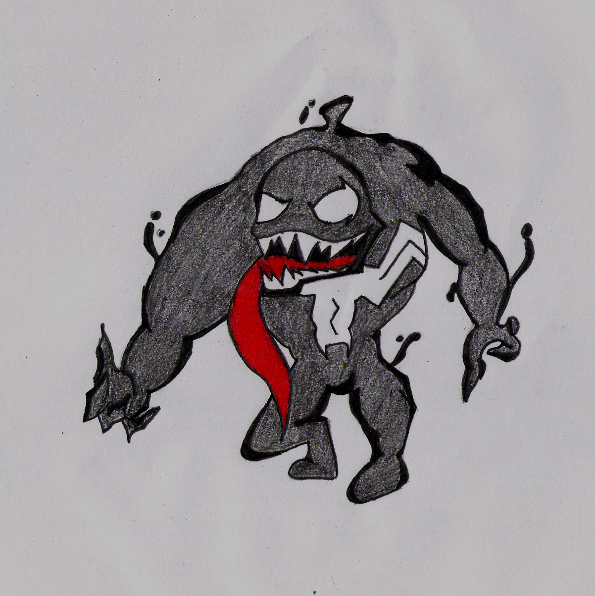 Chibi Venom Drawing by Crochetamommy - DragoArt