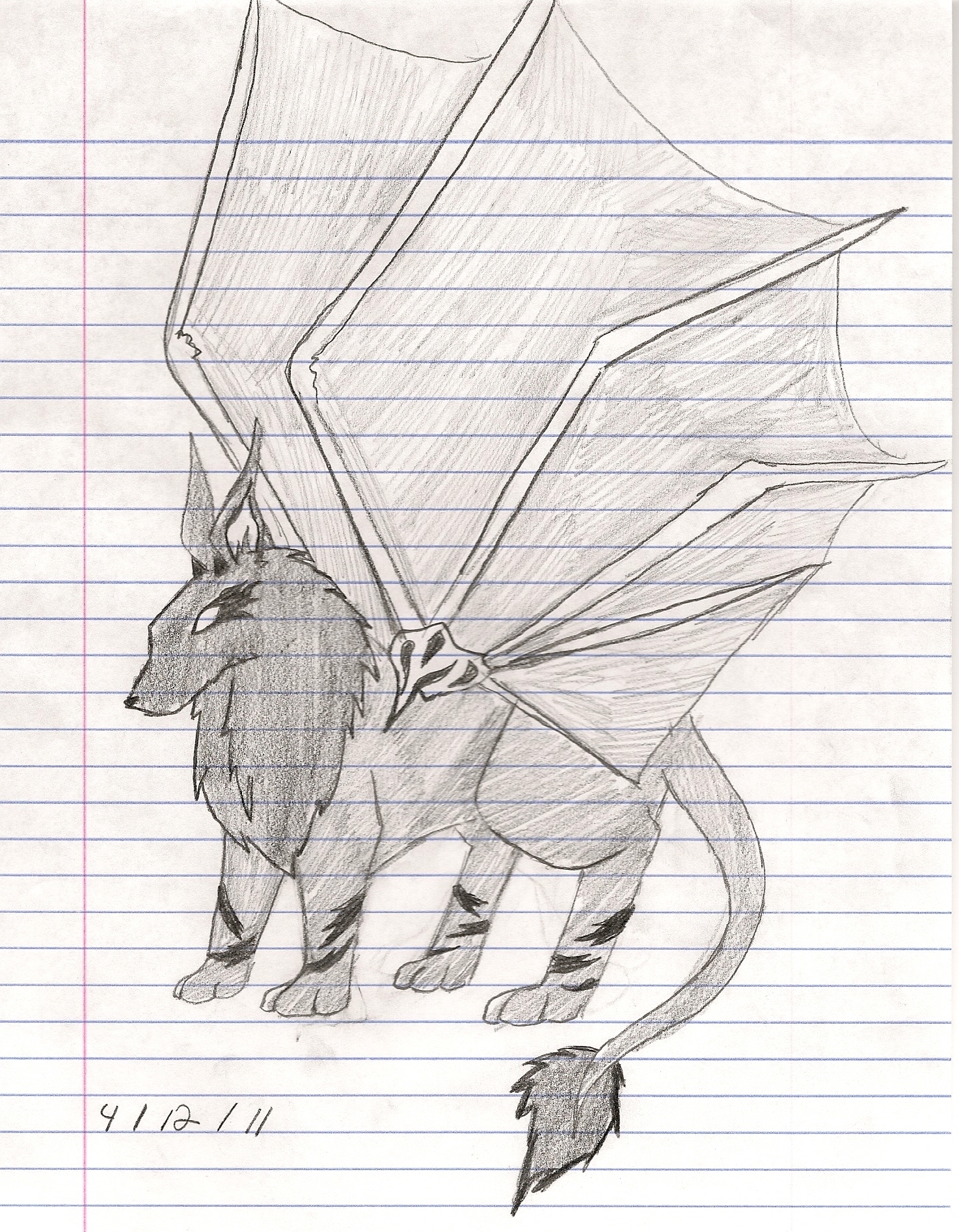 Demon Wolf Drawing by momochan - DragoArt