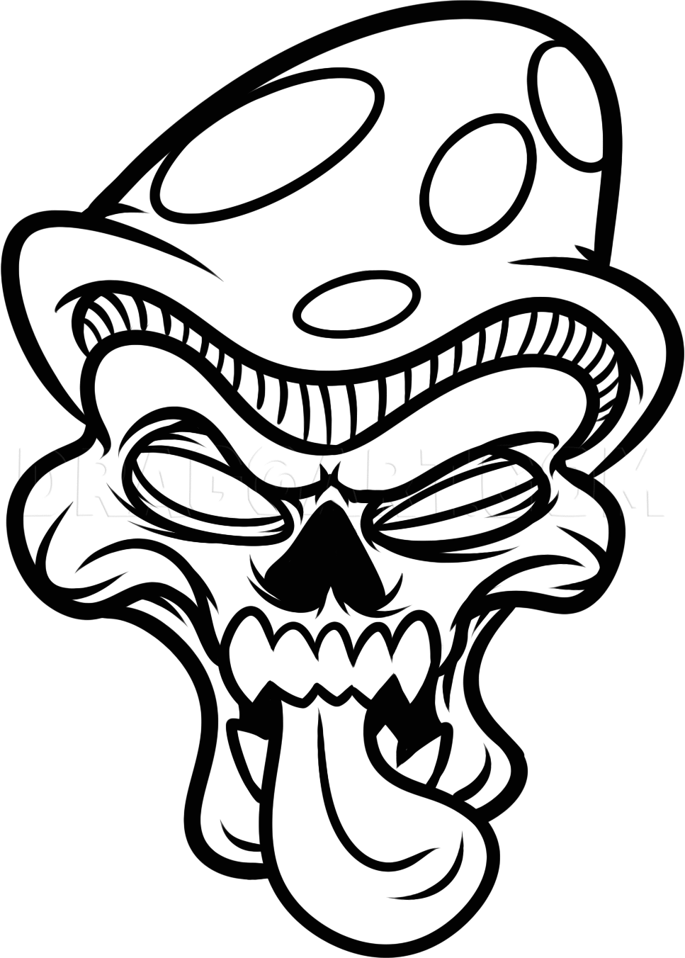 How To Draw A Trippy Skull Step By Step Drawing Guide By Dawn DragoArt