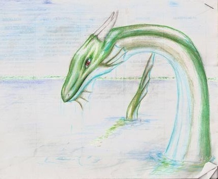 Sea Serpent Drawing by Kelpie - DragoArt