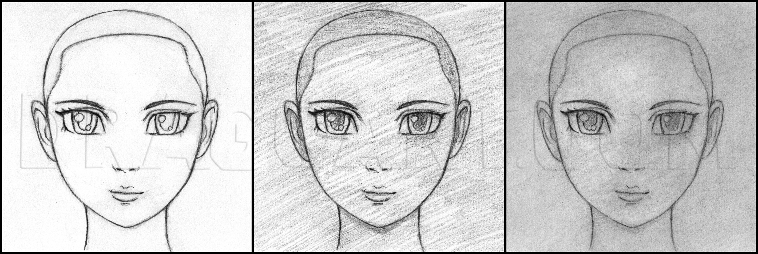 How To Draw Anime Faces In Pencil Step By Step Drawing Guide By