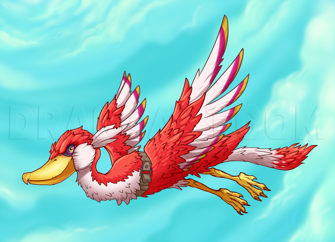 How To Draw A Loftwing, Skyward Sword, Step by Step, Drawing Guide, by ...