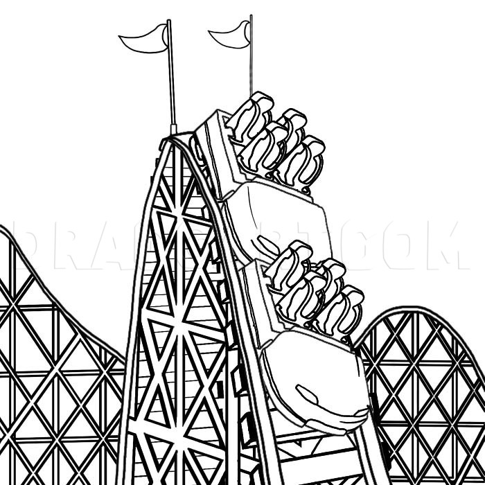How To Draw A Roller Coaster By Koreacow Dragoart