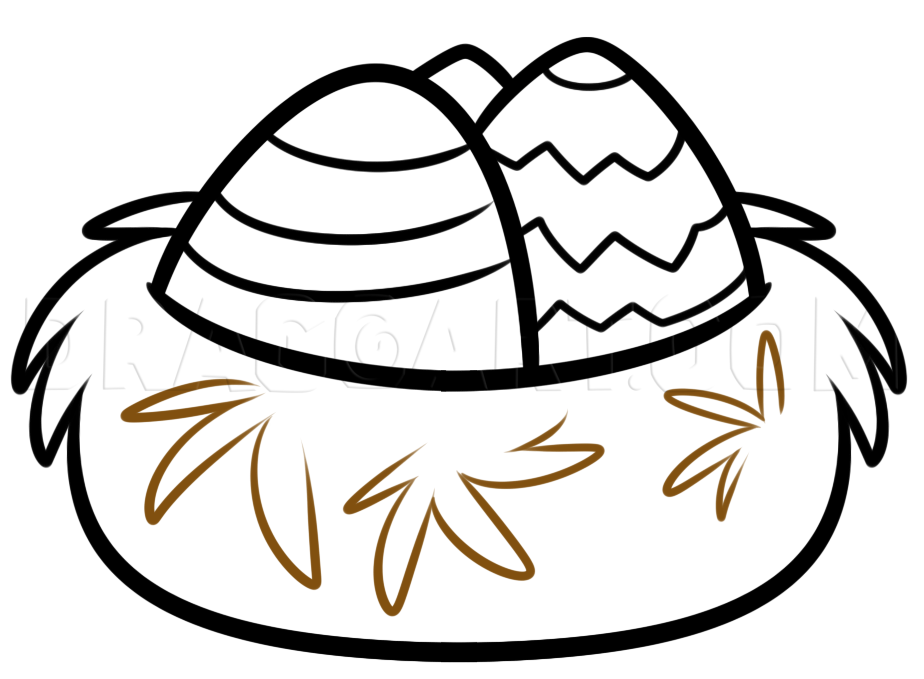 How To Draw A Bird Nest Step By Step Drawing Guide By Dawn DragoArt