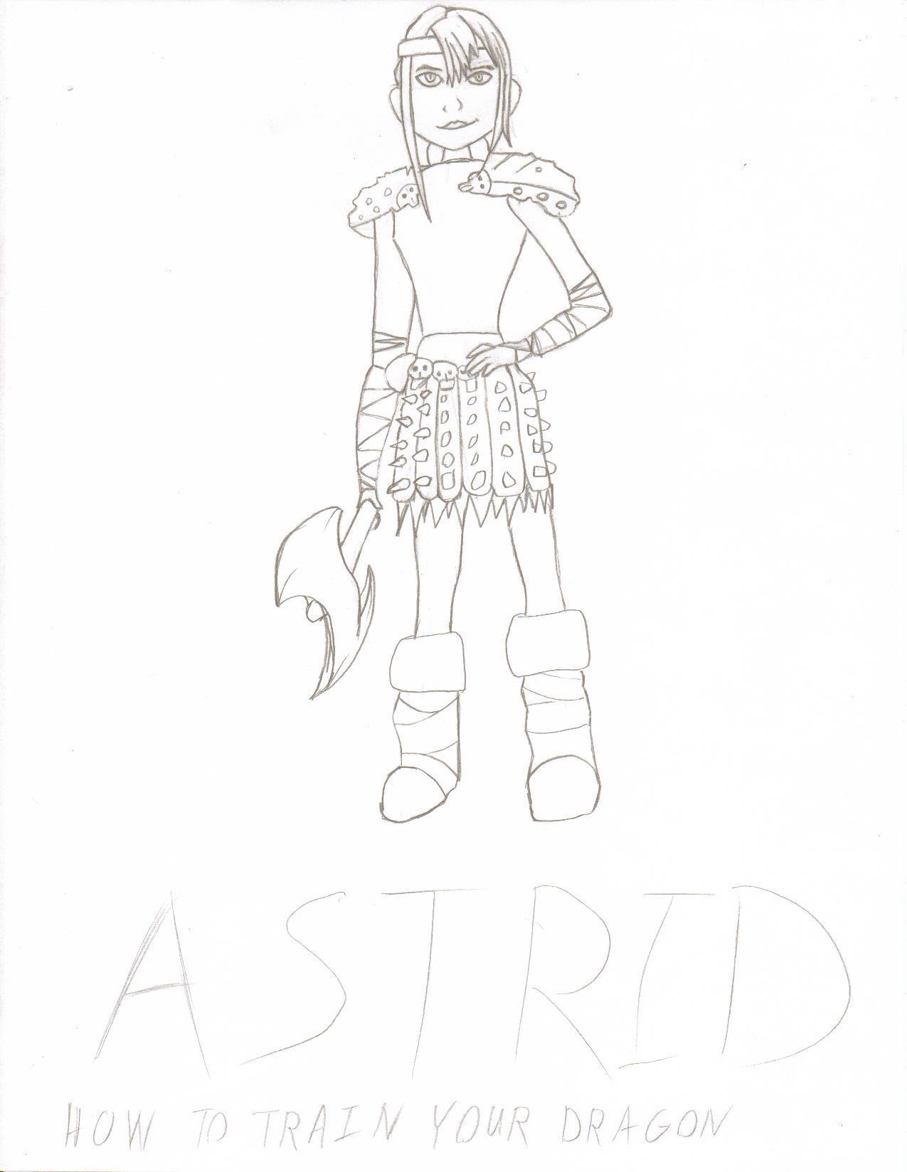Astrid From How To Train Your Dragon Drawing by J_Mac09 - DragoArt
