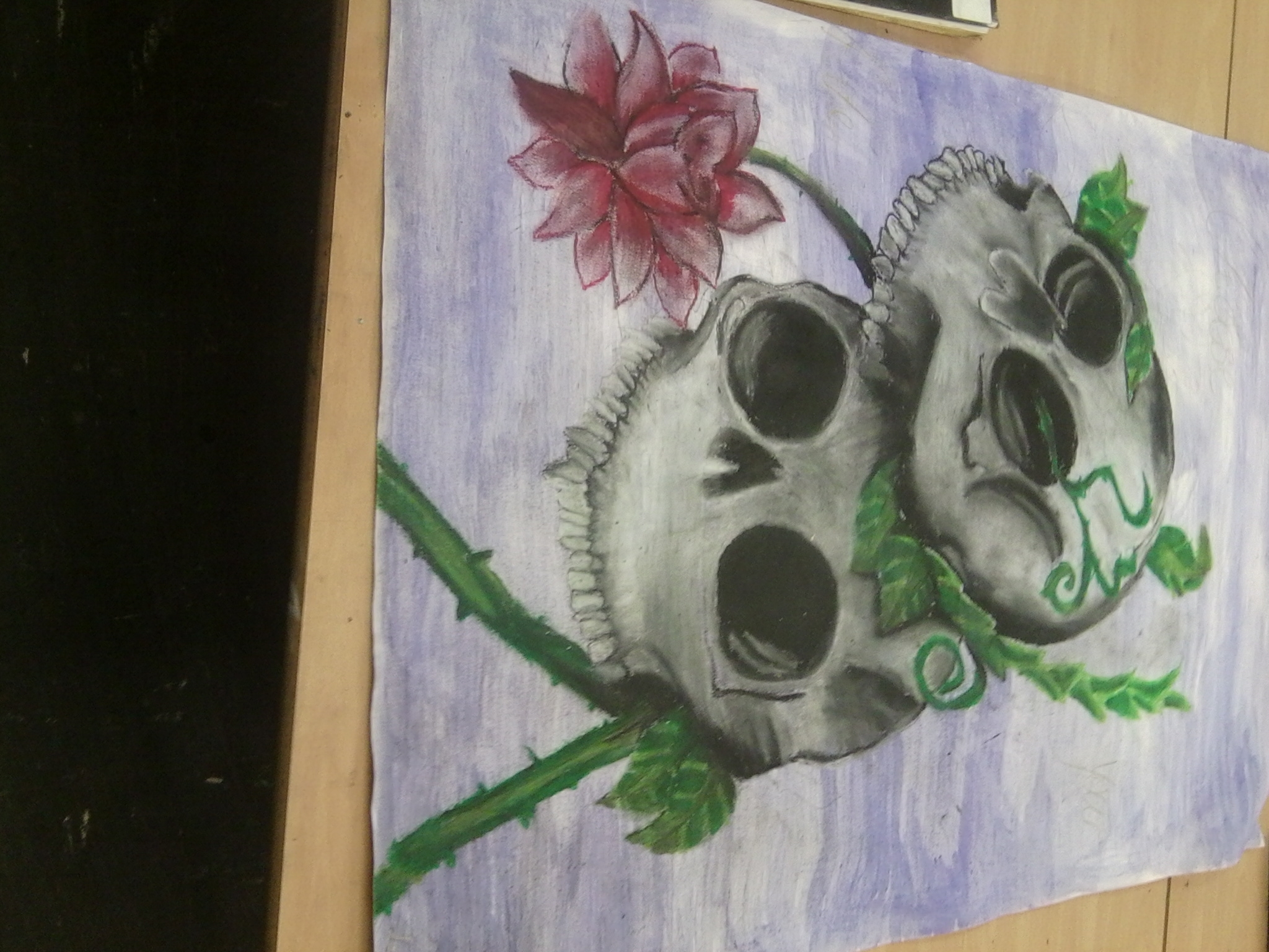 Acrylic Painting Of Skulls Drawing by WakingTheHolySpirits - DragoArt