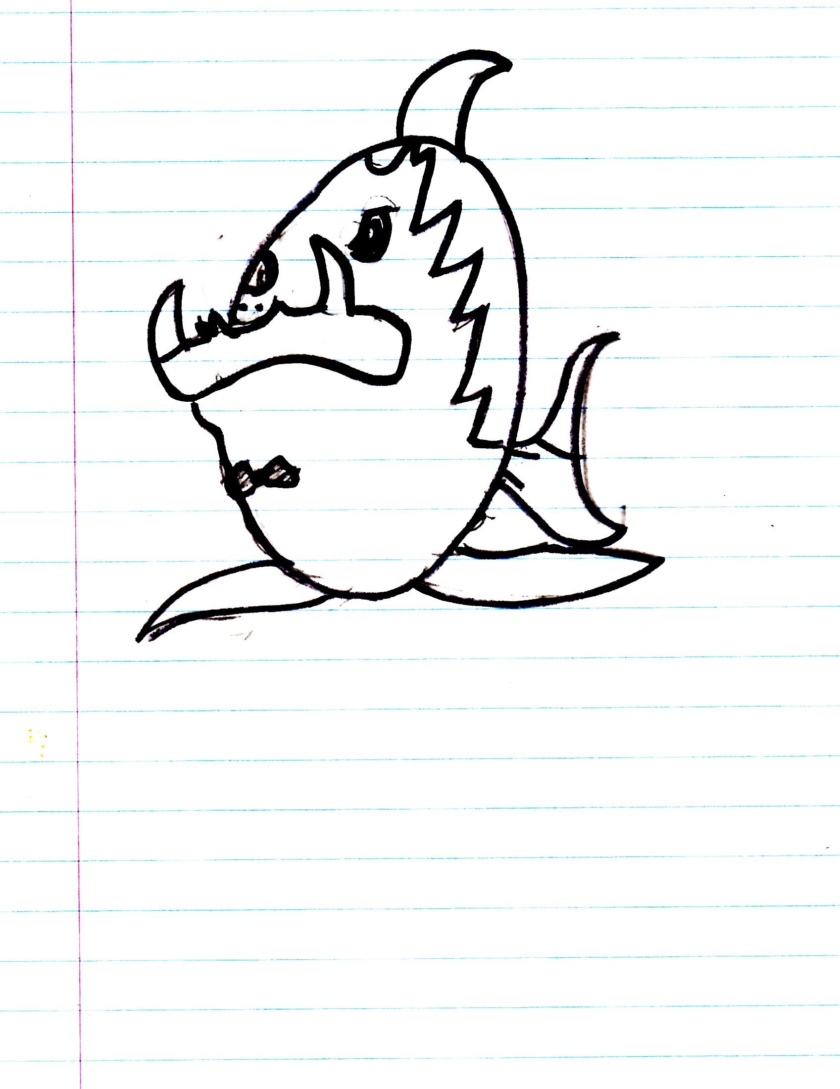 Mean Fish Drawing by kalysia1104 - DragoArt