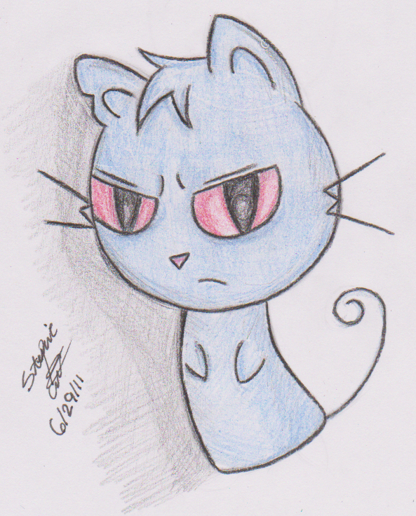Anime Cat Drawing by StephanieCardona - DragoArt