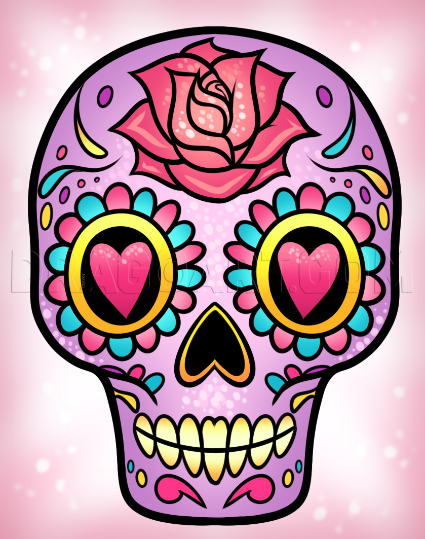 How To Draw A Sugar Skull Easy Step By Step Drawing Guide By Dawn How To Draw A Sugar Skull Easy Step By Step Drawing Guide By Dawn