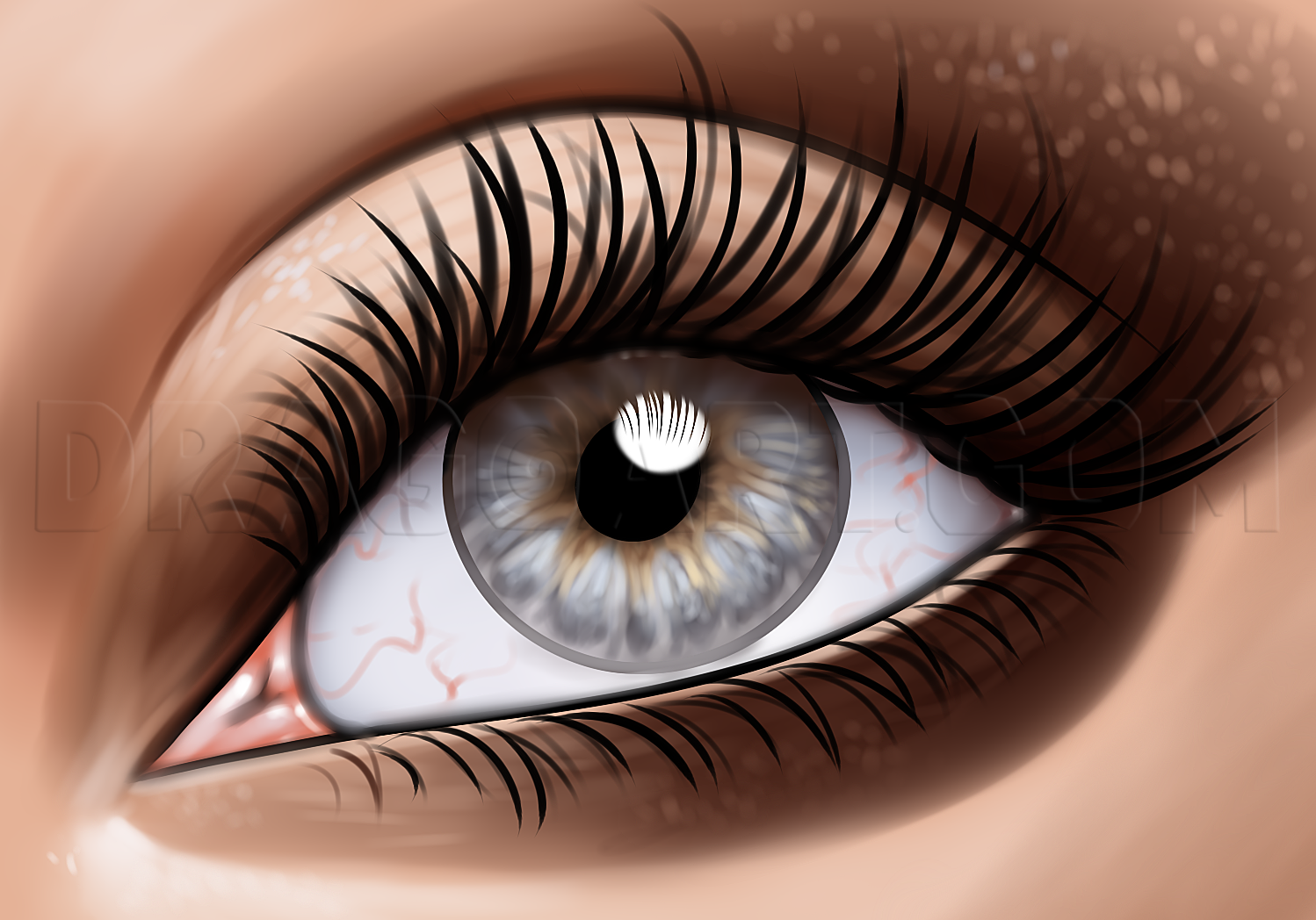 How To Draw Eyelashes Step By Step Drawing Guide By Dawn DragoArt