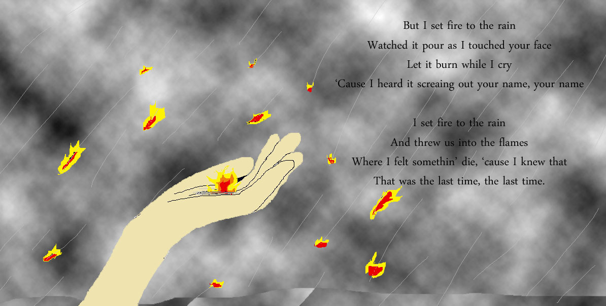 Set Fire To The Rain Drawing by Ziiteara - DragoArt