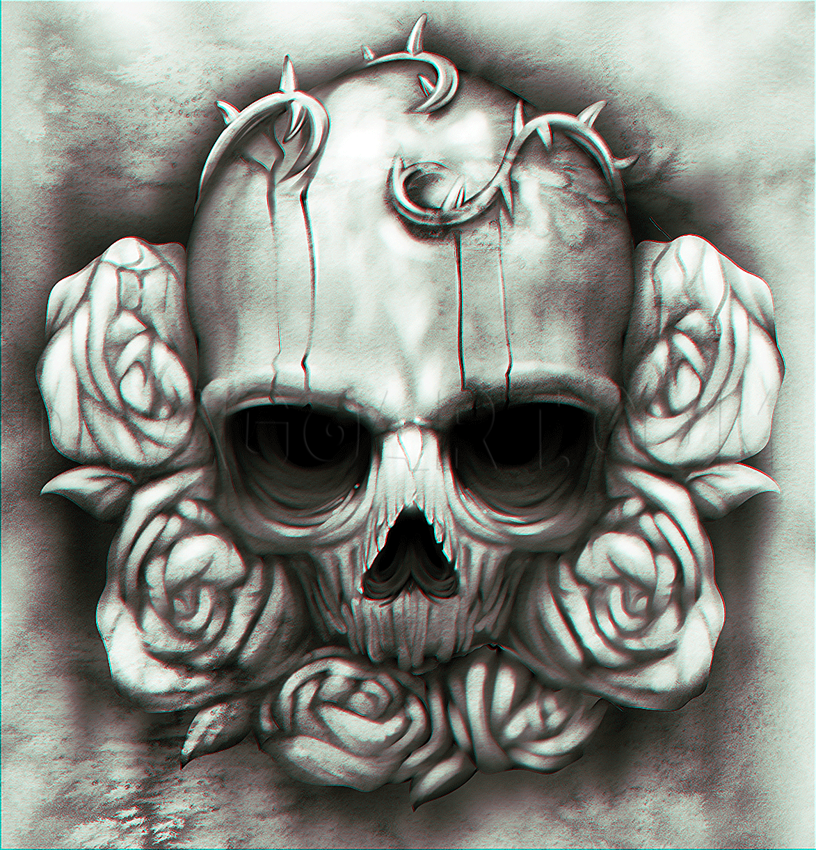 How To Draw A Skull And Roses Tattoo Step By Step Drawing Guide By Dawn DragoArt
