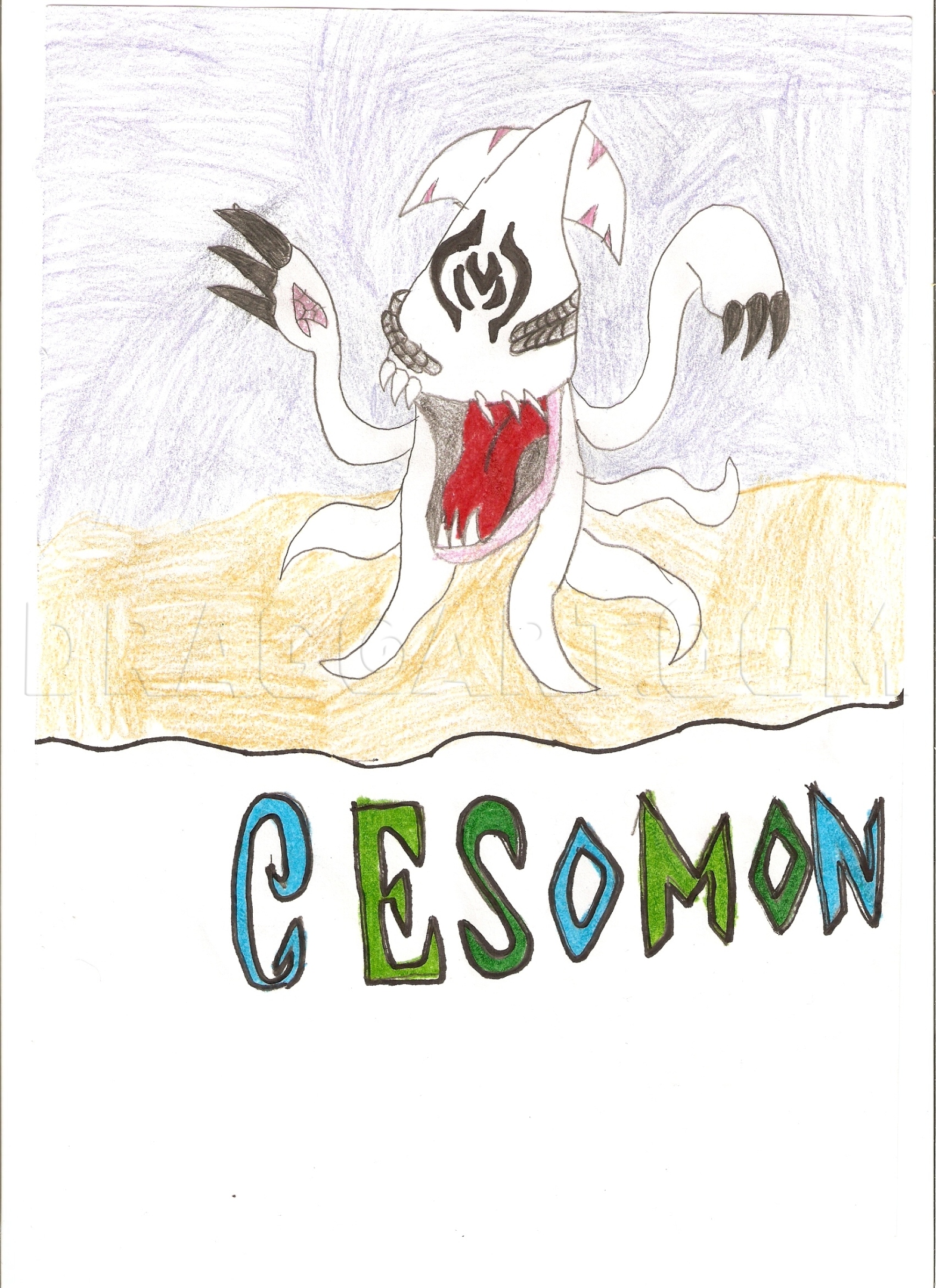 How To Draw Gesomon From Digimon, Step by Step, Drawing Guide, by ...